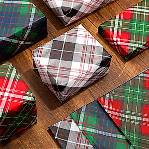 Whaline Christmas Tissue Paper Buffalo Plaid Wrapping Paper Blue Red Green White Black Gift Wrapping Tissue Paper Rustic Art Paper Crafts for Home DIY Gift Bags New Year Decor, 90 Sheets