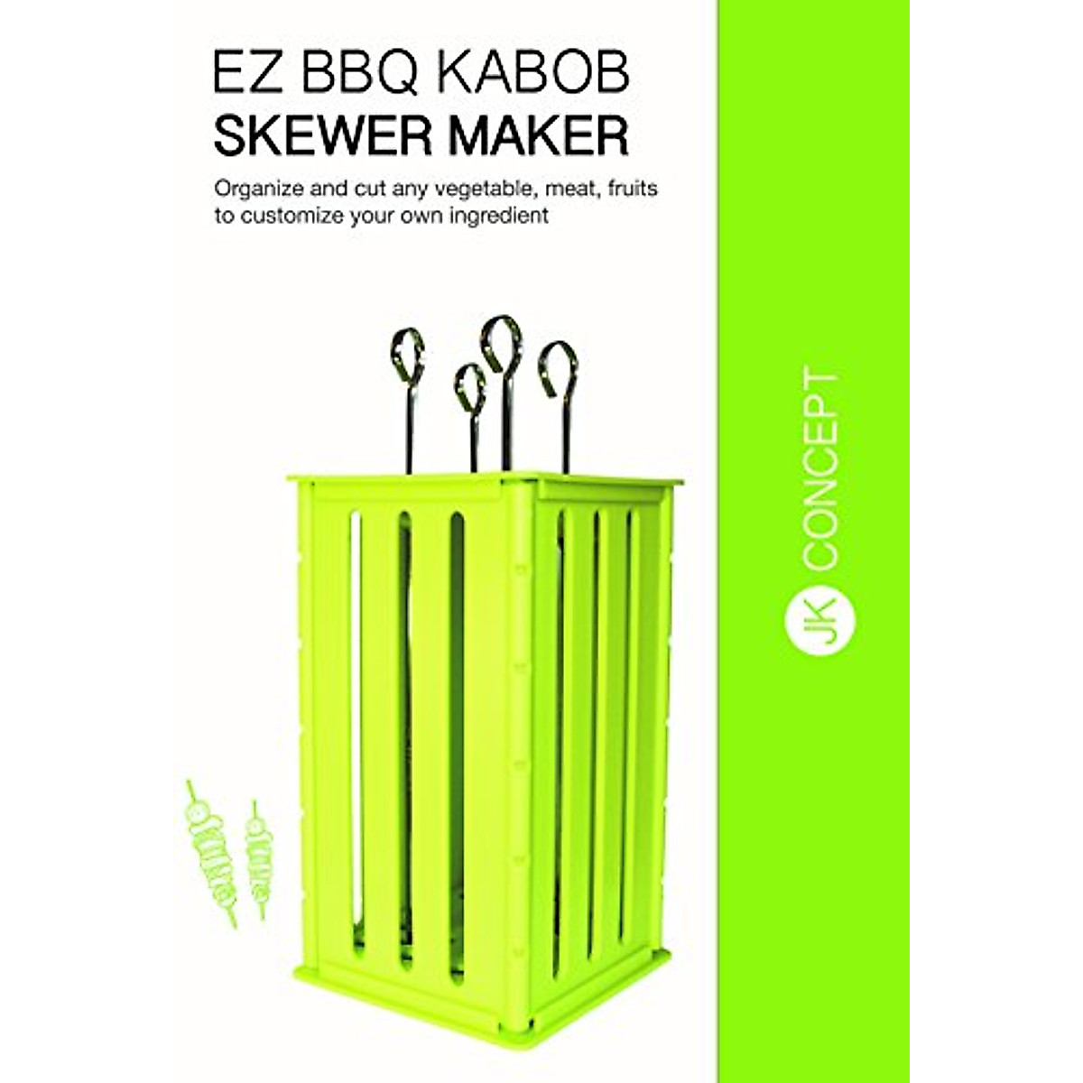 Kebab Brochette Brocheta Shish EZ BBQ Kabob Skewer Maker with Stainless Steel Skewers