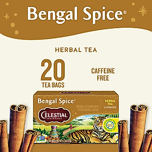 Celestial Seasonings Herbal Tea, Bengal Spice, Caffeine Free, 20 Tea Bags (Pack of 6)