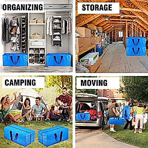 SGPAC Queen Mattress Bag for Moving 1 Pack, Moving Bags Heavy Duty Extra Large,Clothes Moving Storage Bags,Big Blue Storage Bags for Moving,Reusable Dorm Packing Bags,8 Pack