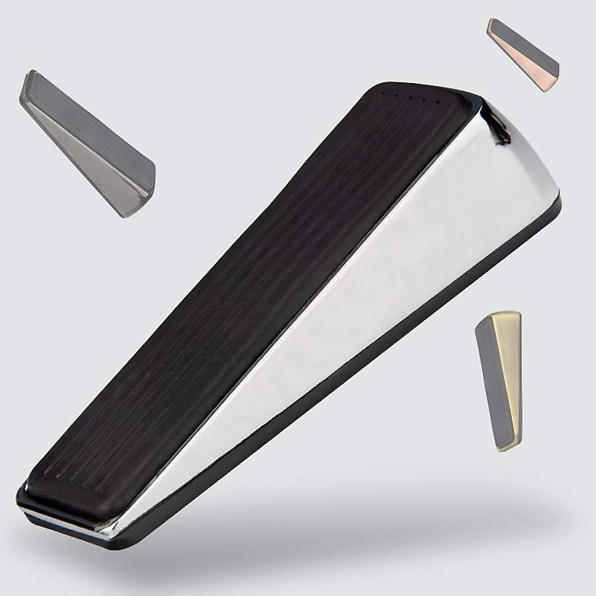 Metal Door Stop, Heavy Duty Door Stop, Anti-Scratch/Rust Wedge Stopper for Bottom of Door Rubber Heavy Doorstops Wedge Door Stoppers