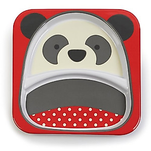 Skip Hop Baby Zoo Little Kid and Toddler Feeding Melamine Divided Plate and Bowl Mealtime Set, Multi Pia Panda