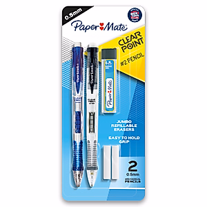 Paper Mate ClearPoint Mechanical Pencil Starter Set, 0.5mm, 5 Count