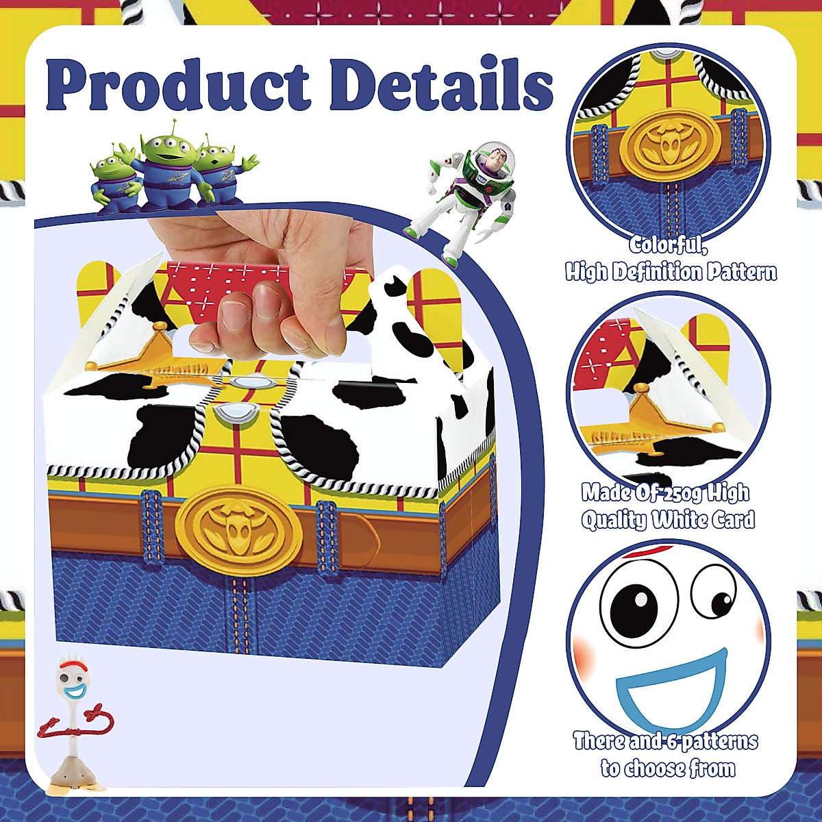 Toy Inspired Story Birthday Party Supplies - 24pcs Toy Inspired Story Goodie Bags, Candy Bags - Toy Inspired Story Party Favors for Toy Inspired Story Party Decorations