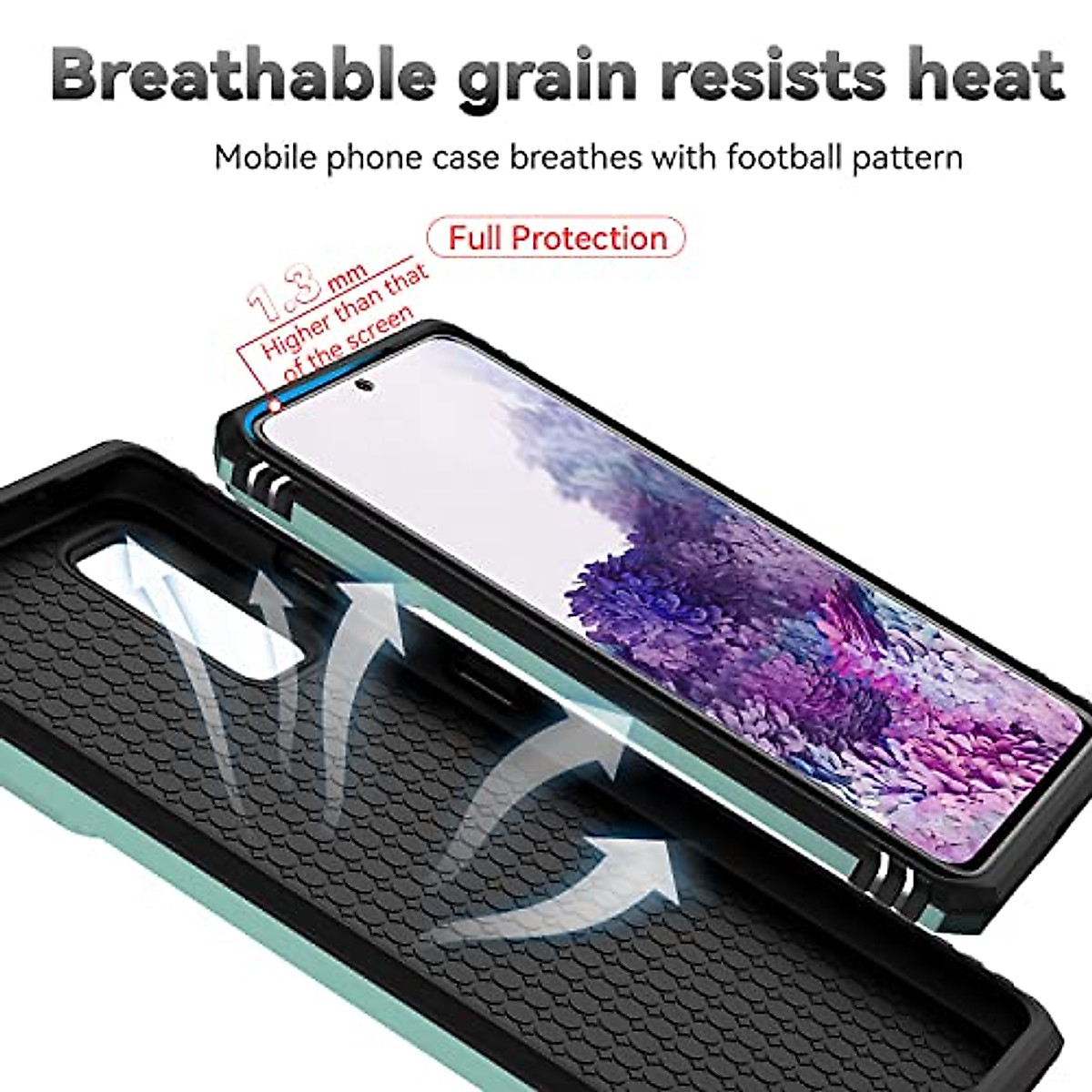 MLDWH Samsung S20 5G Case with Stand Kickstand Ring and Camera Cover with Tempered Glass Screen Protector, Heavy Duty Military Grade Shockproof Protective Cover for Samsung S20 5G (Green)