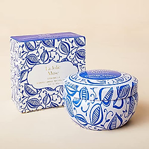 LA JOLIE MUSE Citronella Candles Outdoor, Citronella Candles for Patio Set 3, Natural Soy Wax Candles, 3 Wick Candles, Outdoor & Indoor, 3 Pack, Each of 6.5 OZ