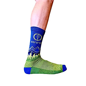Evergreen Mountain Bike Alliance Wool Socks Blue M