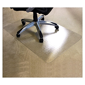Marvelux Enhanced Polymer Eco-Friendly Office Chair Mat for Low and Standard Pile Carpeted Floors 48" x 60" | Rectangular Carpet Protector, Transparent | Multiple Sizes