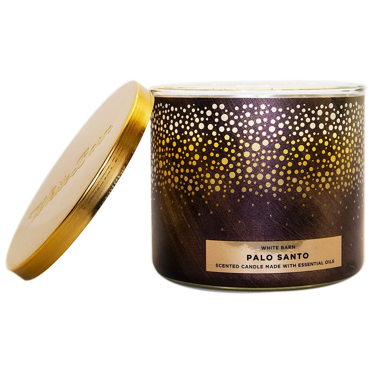 White Barn Bath and Body Works, 3-Wick Candle w/Essential Oils - 14.5 oz - 2021 Spring Scents! (Palo Santo)