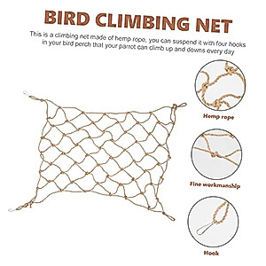 Mipcase Climbing Swing Lovebirds Rat Cage Stand Hammock Perch Accessories Net Reptile Conure Ferret Exercise Toys Hanging Cockatoo Birdcage Cockatiel Toy for Decor Pet Animal Bird Macaw