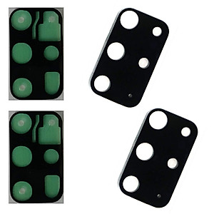 2 Pieces Galaxy S20 Plus 5G Rear Back Camera Glass Lens Cover Replacement for Samsung Galaxy S20 Plus 5G (All Carriers) with Tape Pre-Installed +Repair Tools (S20 Plus)(Black)
