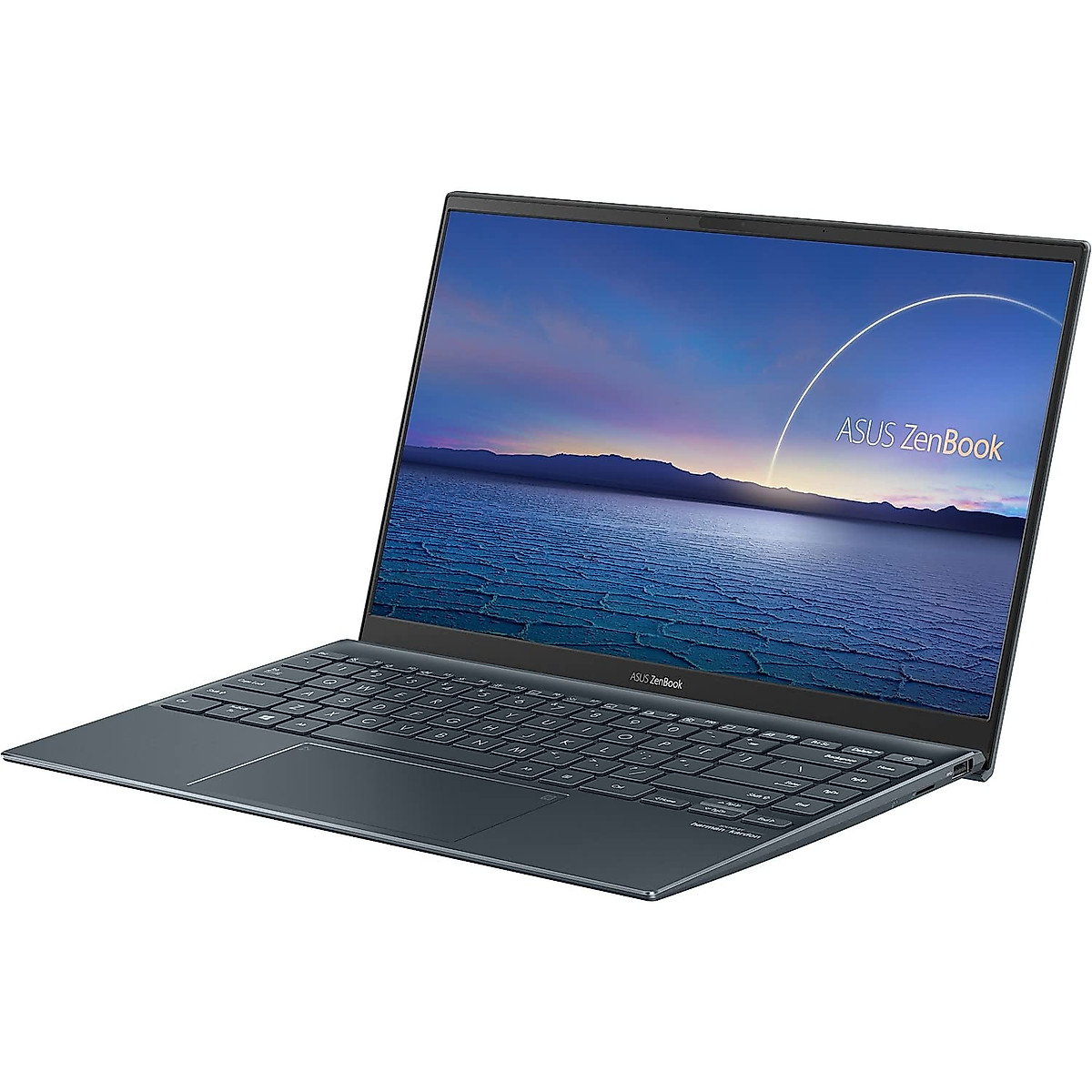 ASUS ZenBook 14 Ultra-Slim Laptop 14” Full HD NanoEdge Display, Intel Core i5-1135G7, 8GB RAM, 512GB PCIe SSD, NumberPad, Thunderbolt 4, Windows 10 Home, AI noise-cancellation, Pine Grey, UX425EA-EH51
