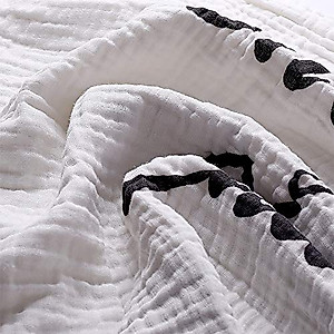 YLOVAN Baby Muslin Swaddle Blankets - ‘Child of God’ Quote - Christening, Baptism, Baby Shower, Godchild Gift for Newborn Boys and Girls (White, 47"x47")