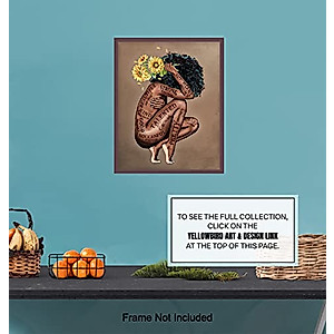 Black women Wall Art & Decor - Black Art - African American Wall Art - Afro Black Woman Wall Art - African American Women Wall Art - I Am - Positive affirmation Black Girl Magic Poster - UNFRAMED 8x10