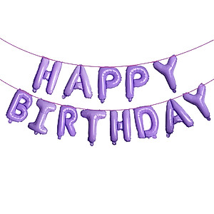 16inch Happy Birthday Balloons Purple Party Decorations Foil Balloon for Birthday Party Supplies