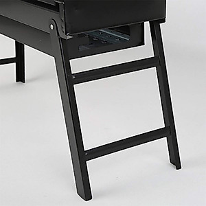 Portable BBQ Grill Portable Charcoal Grill Black Metal Foldable BBQ Grills Outdoor Cooking Charcoal Barbeque for Picnic, Camping, Patio Backyard Cooking - 23.62×8.66×12.99 inch for Patio Backyard Barb