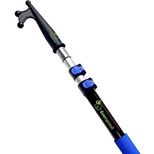 EVERSPROUT 5-to-12 Foot Telescoping Boat Hook | Floats, Scratch-Resistant, Sturdy Design | Durable & Lightweight, 3-Stage Anodized Aluminum Pole | Threaded End for Boat Accessories (12 Feet)