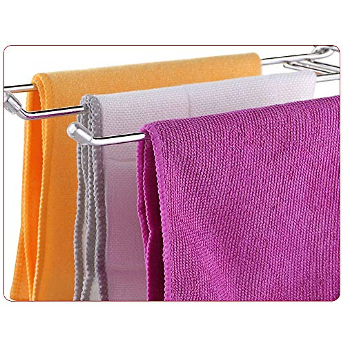 Z Fingertip Guest Towel Holder Free-Standing Bathroom Vanities Countertops, Foldable Stainless Steel Towel Rack to Store and Dry Small Towels