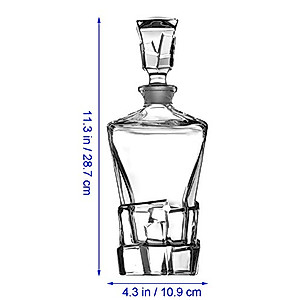CrystalHouz Whiskey Decanter, Large, Crystal