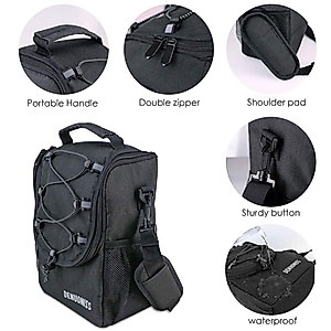 Sethruki Lunch Bag Insulated Lunch Box Lunch Shoulder Tote Bag Drinks Holder Durable Oxford Thermal Snacks Organizer for Women Men Work Picnic Hiking Beach Fishing