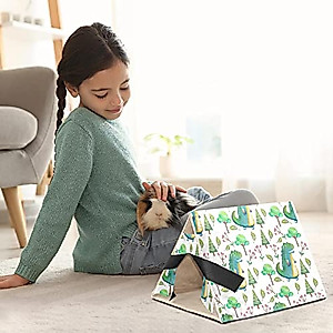 RATGDN Small Pet Hideout Funny Animal Baby Dinosaur Hamster House Guinea Pig Playhouse for Dwarf Rabbits Hedgehogs Chinchillas