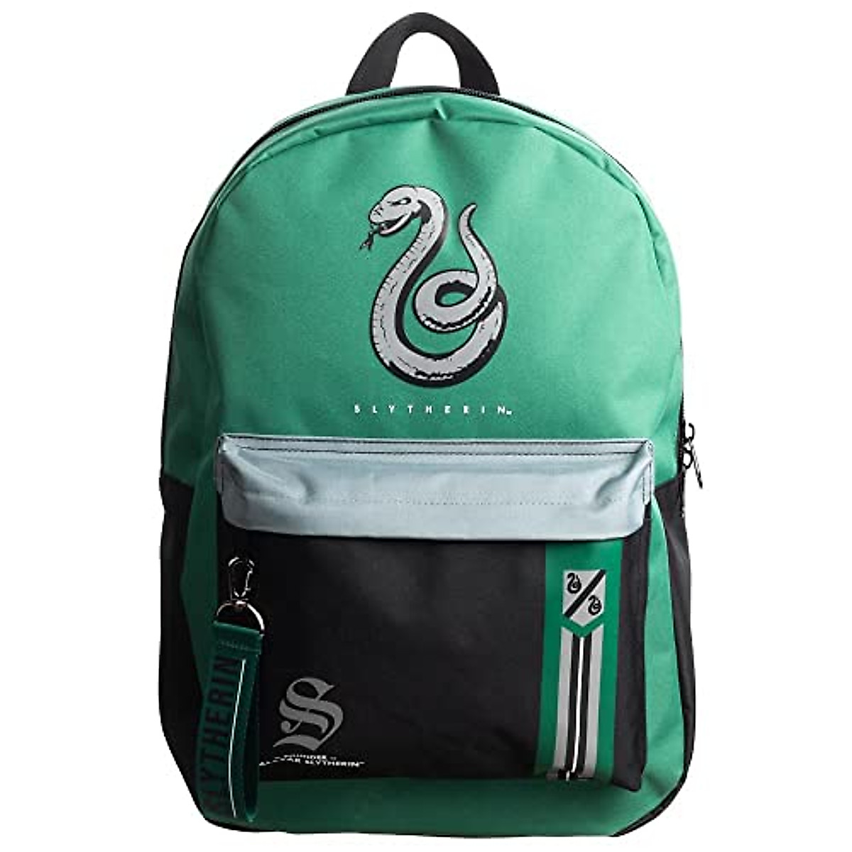 Bioworld Harry Potter Slytherin 16" Laptop Backpack & Lanyard Combo Set