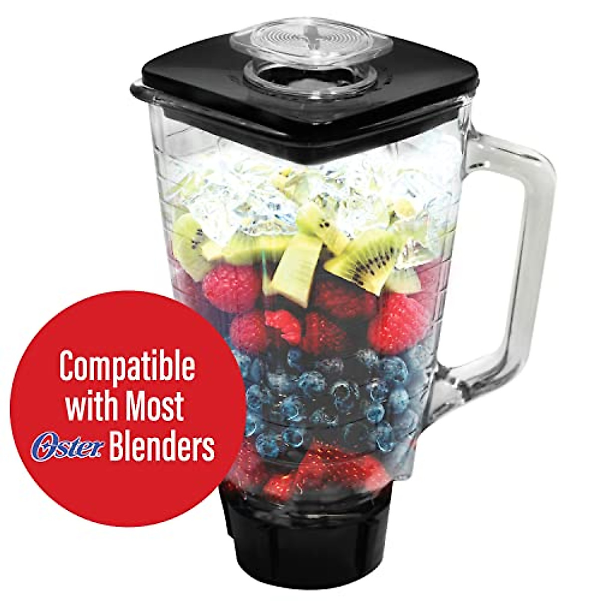 Brentwood P-OST722 Replacement Glass Jar Set, Oster Blender Compatible, 0.33 Gallon Capacity