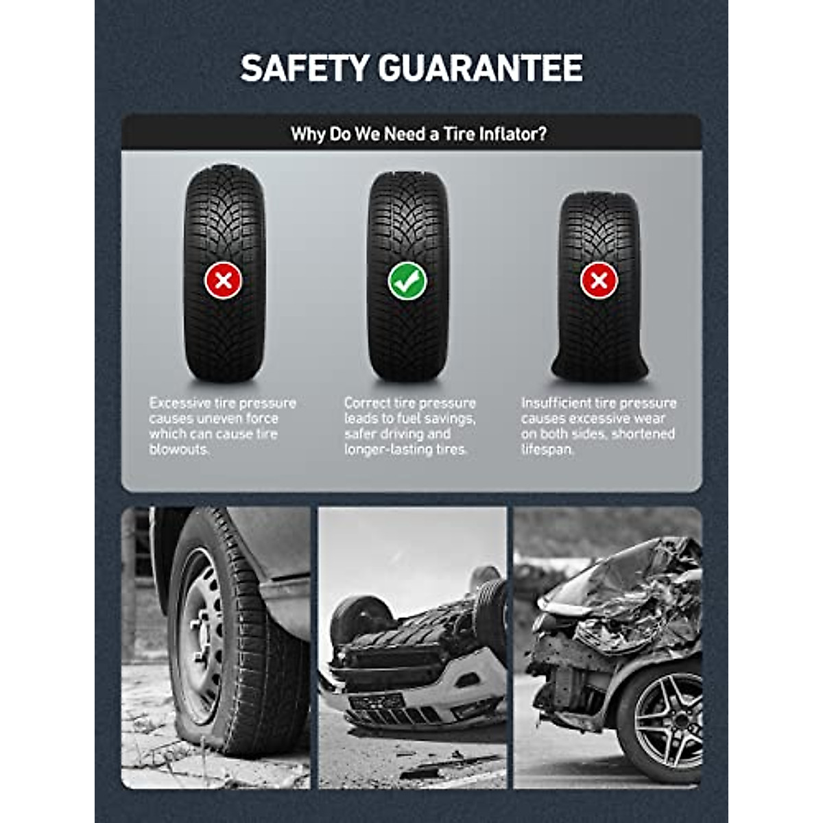 AstroAI Digital Tire Pressure Gauge with Inflator, 250 PSI Air Chuck and Compressor Accessories Heavy Duty with Quick Connect Coupler, 0.1 Display Resolution, Car Accessories for SUV, Truck, RV