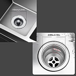 3-in-1 Stainless Steel Sink Aid Kitchen Sink Odor Filte Stainless Steel Kitchen Sink Stopper Stainless Steel Kitchen Sink Drain Strainer and Stopper Combo Kitchen Sink Drain Basket (Color : 1, Size