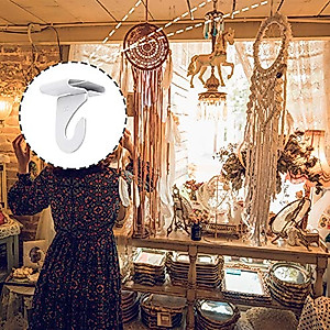 Tugaizi 10 Pair Drop Ceiling Hooks for Hanging, Heavy Duty Ceiling Hooks,Metal T-Bar Hooks for Hanging Plants,Classrooms,Offices and Decorations