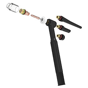 YESWELDER 68 Pcs TIG Welding Torch Stubby Gas Lens Pyrex Glass Cup Kit For WP-17/18/26