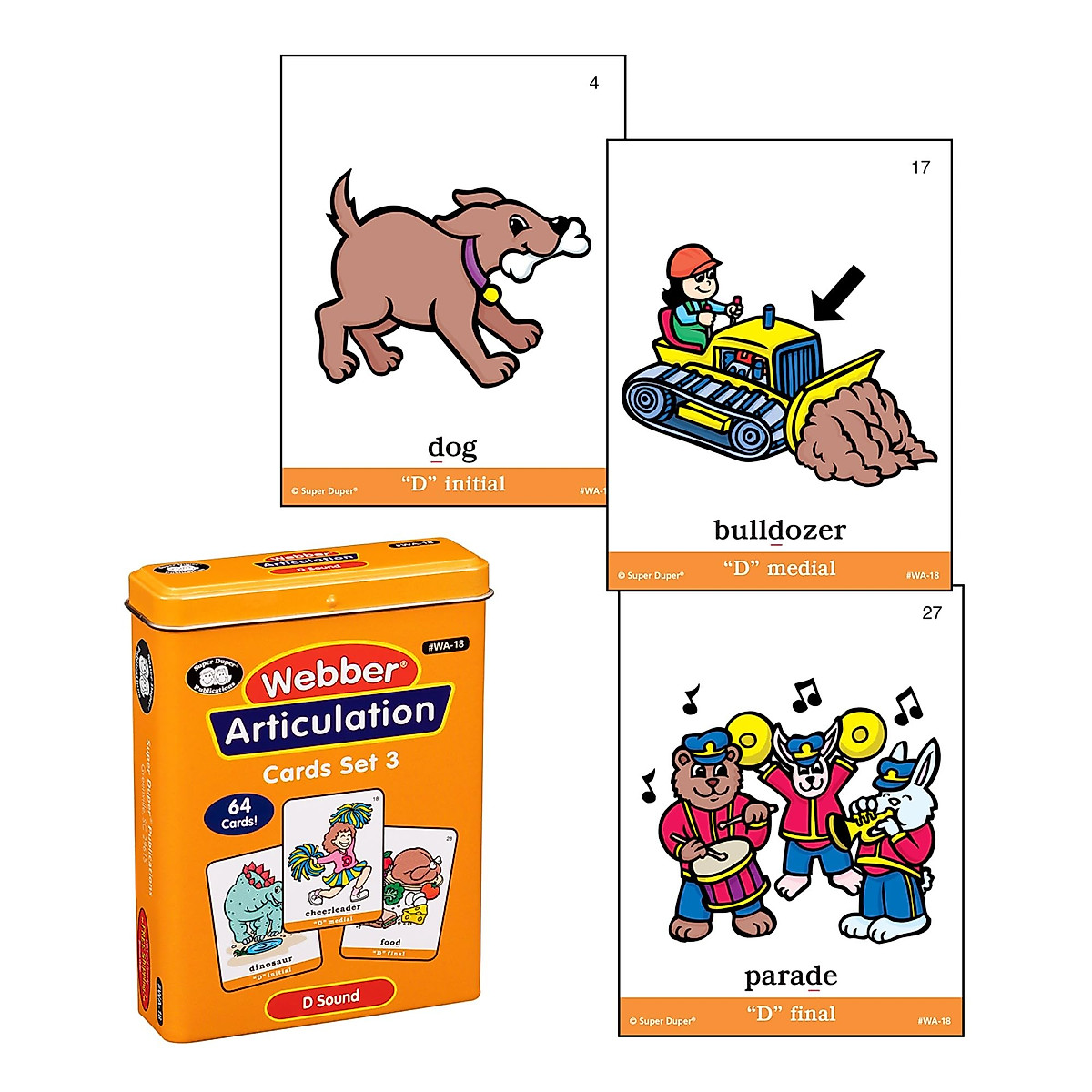 Super Duper Publications | Set of 7 Webber® Articulation Card Decks with Animal Artic Pairs (Bundle Set 3) | Educational Learning Resource for Children