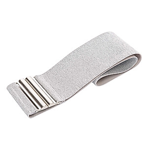 GRACE KARIN Vintage Women Metal Skinny Elastic Buckle Dress Waist Belt Silver L