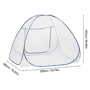 ACOSDIDES Pop-Up Mosquito Net Tent, Folding Mosquito Net Portable Mosquito Net Zipper Single Door Travel Mosquito Net with Net Bottom,Easy to Install and Wash for Baby Adults Trip (79 x71x59 inch)