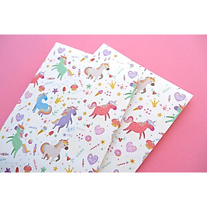 Unicorn Favor Bags - 24-Count Magical Pattern Design Printed on Kraft Paper Goodie Gift Bags - Treat Bags and Party Supplies for Theme Party, Kids Birthday, Party Favor - 9.5" x 5.5" x 3.25"