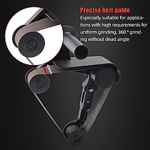 Pipe Tube Polisher Sander, ZFE 21V 28A Speed Adjustable Cordless Pipe Sander Grinder Polisher Tool Brushless Wire Drawing Machine with 1 Sanding Belt, for Burnishing Finishing Stainless Steel Pipe