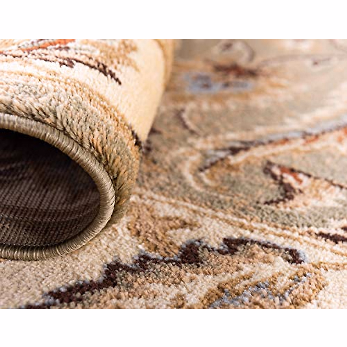 Unique Loom Voyage Collection Traditional Oriental Classic Intricate Floral Design Area Rug, 9 ft 12 ft, Light Green/Ivory