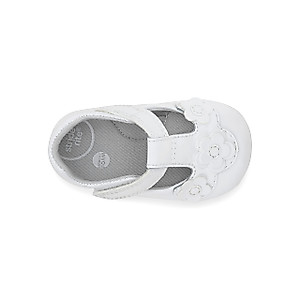 Stride Rite Baby Girls Pw-Nori Crib Shoe, White Patent, 3 Infant