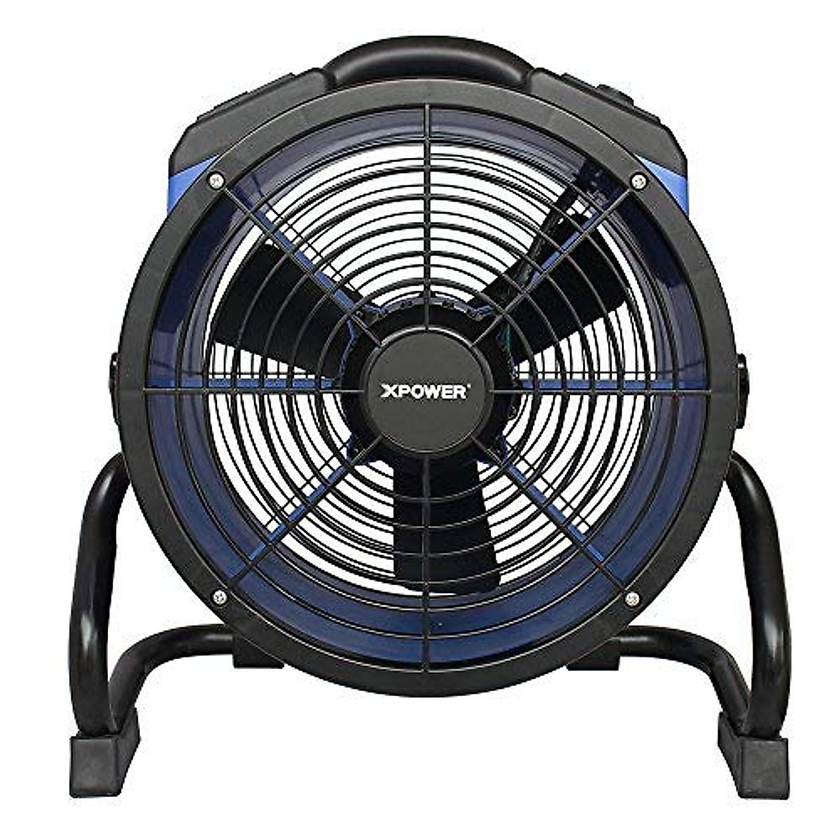 XPOWER X-35AR Pro Industrial Axial Fan – withstands High Temperatures - with Built-In Power Outlets and Variable Speed Control - No Heat - Blue (6)