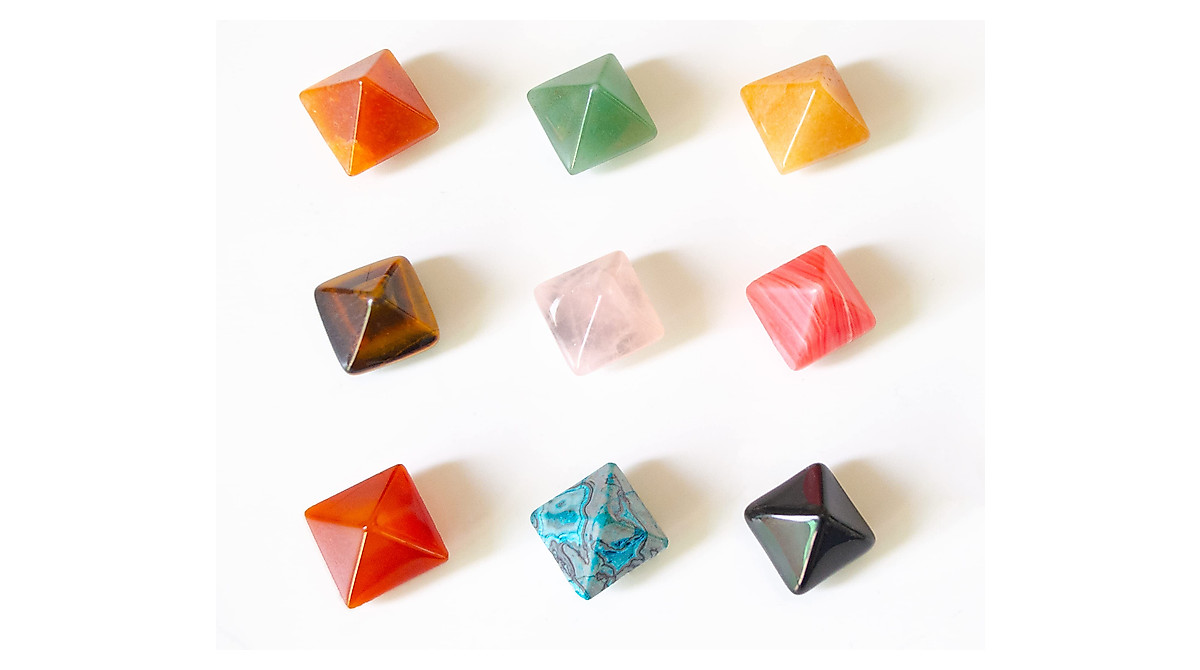 Colorful Crystal Pyramid Magnets for Fridge & Office