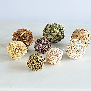 Youngever 8 Pack Small Animal Activity Toys, Assorted Rabbit Balls, Chewable Teething Activity Toys for Bunny, Rabbit, Hamster, Guinea Pig