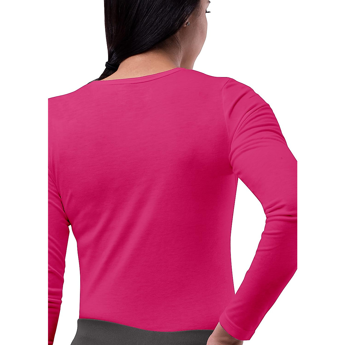 Sivvan Scrubs for Women - Long Sleeve Comfort Underscrub Tee - S8500 - Fuchsia - S
