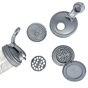 reCAP Mason Jar Lids 6 Piece Starter Set | Made in the USA | Leak-proof | No-break material