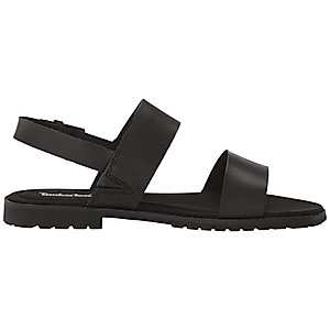 Timberland Women's Chicago Riverside Backstrap Sandal, Black Full-Grain, 8
