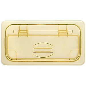 Cambro 30HPL150 FlipLid Food Pan Cover, amber, high heat, 1/3 size, hinged, pol