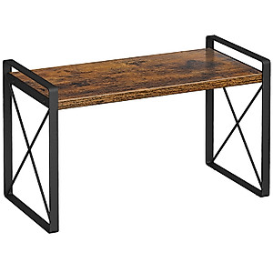 Giikin Countertop Shelf Organizer, Cupboard Stand Spice Rack, Retro Style Cabinet Shelf for Pantry, Kitchen, Bathroom, Reading Room, Bedroom to Save Space (15.7 Inches, Rustic Brown)