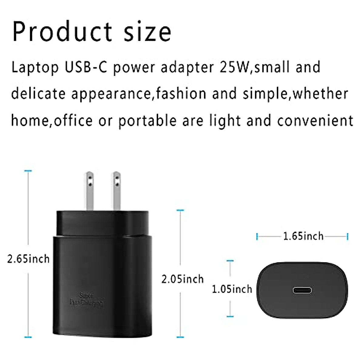 2 Pack 25W USB C Wall Charger,Super Fast Charger Block and 5FT USB-C Charger Cable Fast Charging for Samsung Galaxy S22/S22 Ultra/S22+/S21/S21Ultra/S21+/S20/S20Ultra/Note20/Note 20Ultra/Note10+