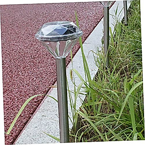 Outanaya Solar Light Outdoor LED Solar Lights Lawn Lights Solar Panels Garden Lights Lawn Lamp Garden LED Light Pathway LED Lights Solar Panel Lights Silver Rainproof LED Street Light