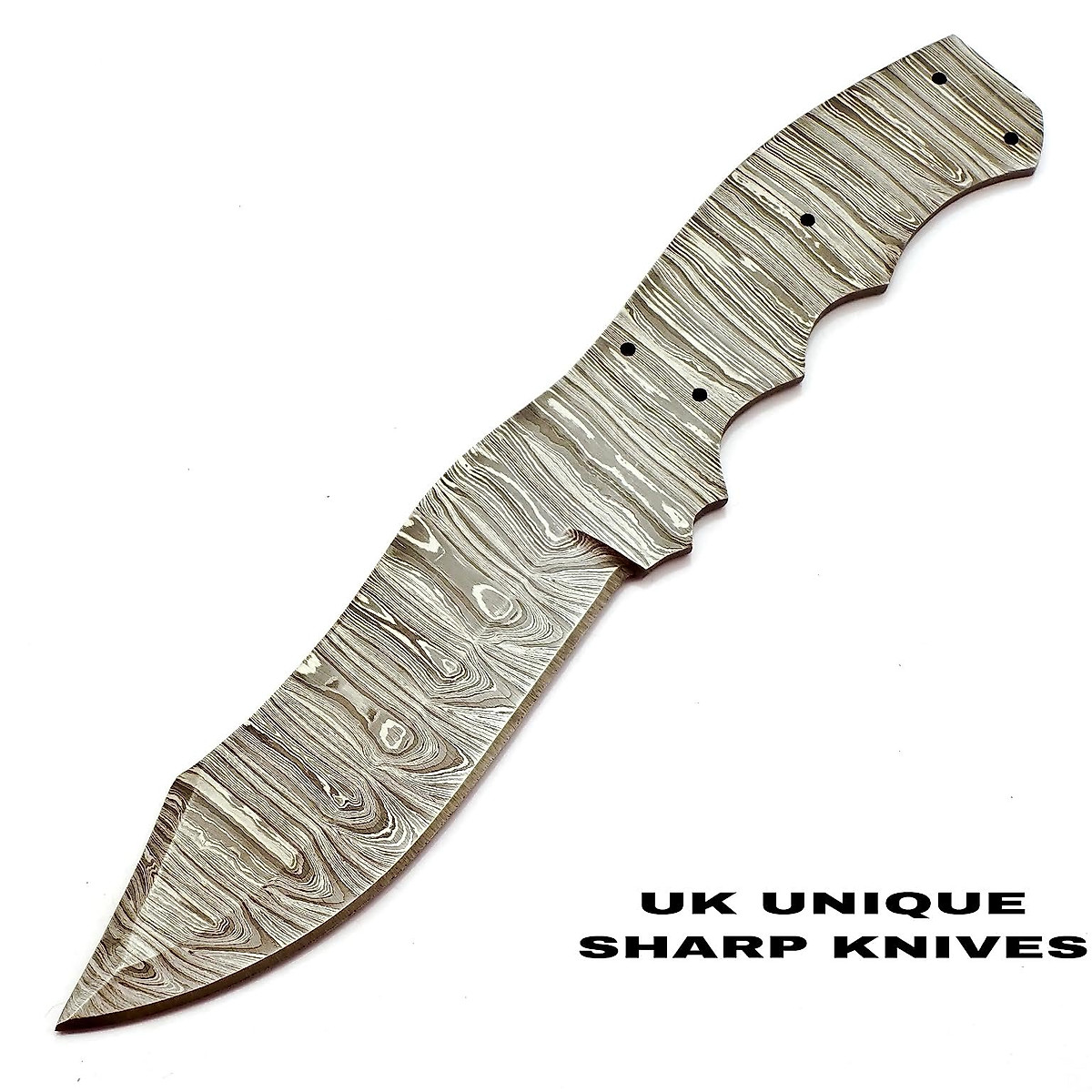 UK UNIQUE SHARP KNIVES Damascus Steel Full Tang Tracker Blank Blade BB-0005 Custom Handmade for Knife Making