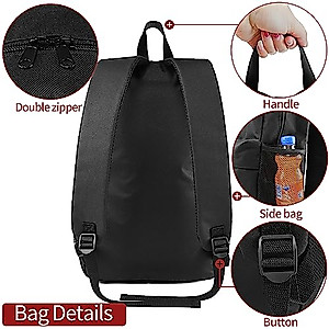 Keepcross Backpack for School Lightweight Bookbag Black Backpacks for Men and Women,College,Travel,Work (Black)